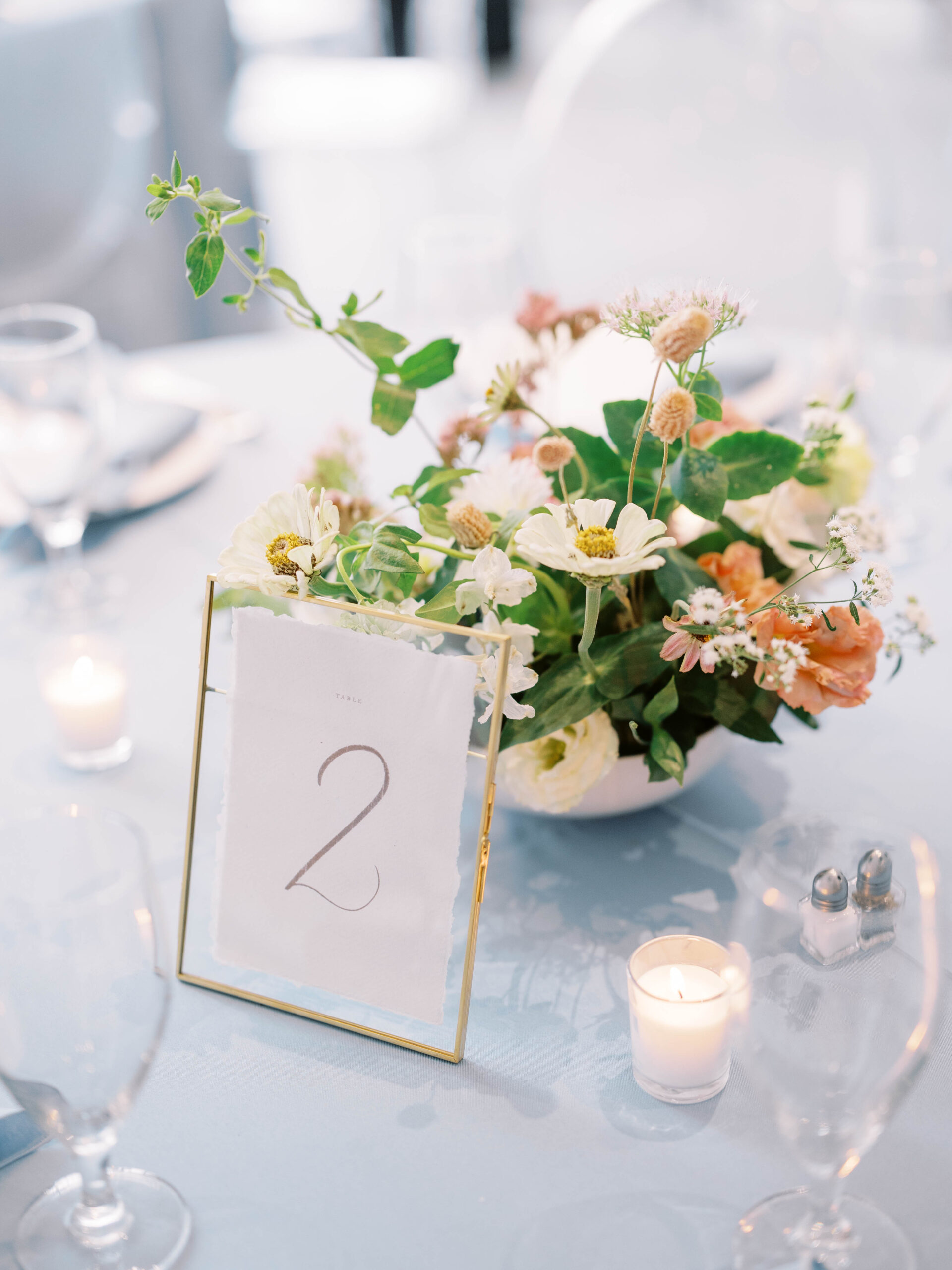 Wedding flower design: RECEPTION - Olive and Gene